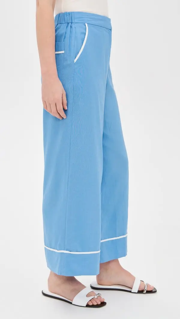 DRESS TO Contrast Trim Crop Pants