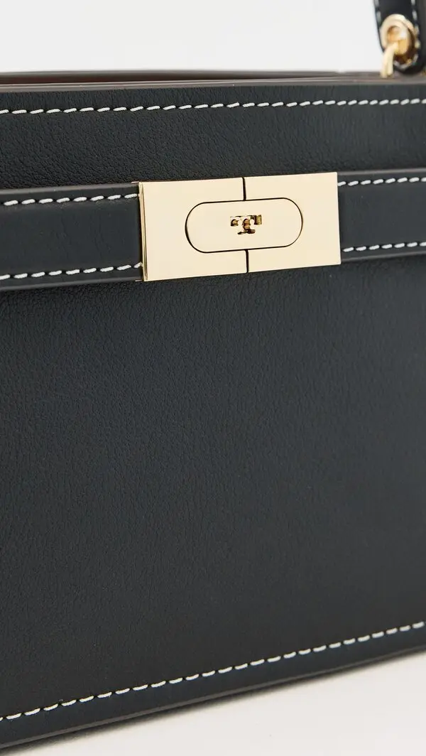 Tory Burch Lee Radziwill Petite Top Handle Bag - Black