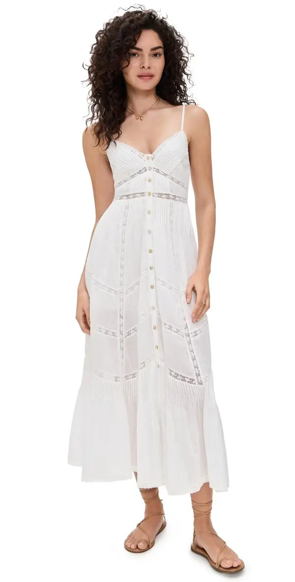 LoveShackFancy Esilda Dress - True White