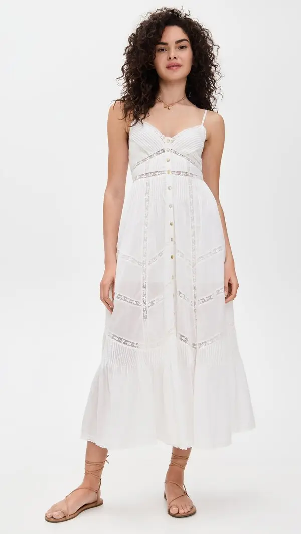 LoveShackFancy Esilda Dress - True White