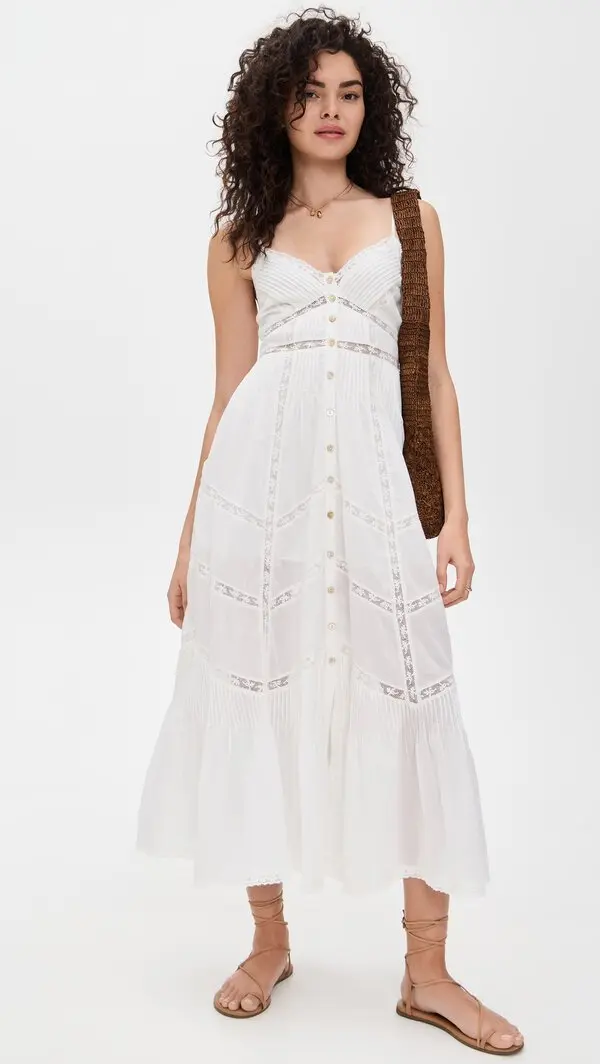 LoveShackFancy Esilda Dress - True White