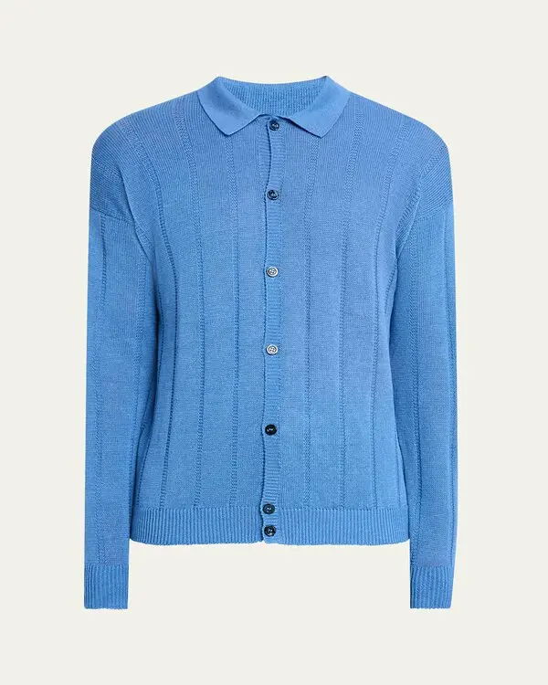 Bergdorf Goodman Cashmere Tonal Stripe Cardigan