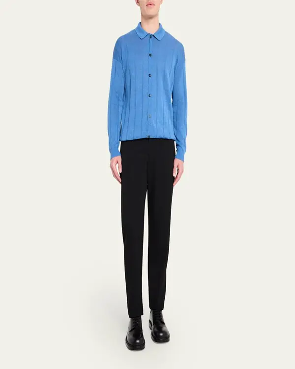 Bergdorf Goodman Cashmere Tonal Stripe Cardigan