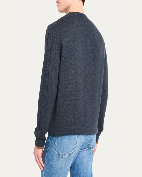 Bergdorf Goodman Cashmere Cable Crewneck Sweater