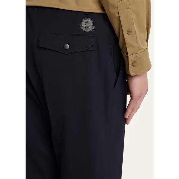 Moncler Tailored Gabardine Straight Leg Pants
