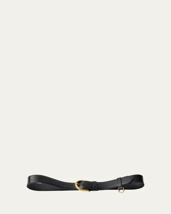 Prada Buckle Leather Belt - Nero