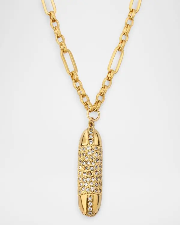 DEVON LEIGH Diamond Illusion Pendant Necklace - Gold