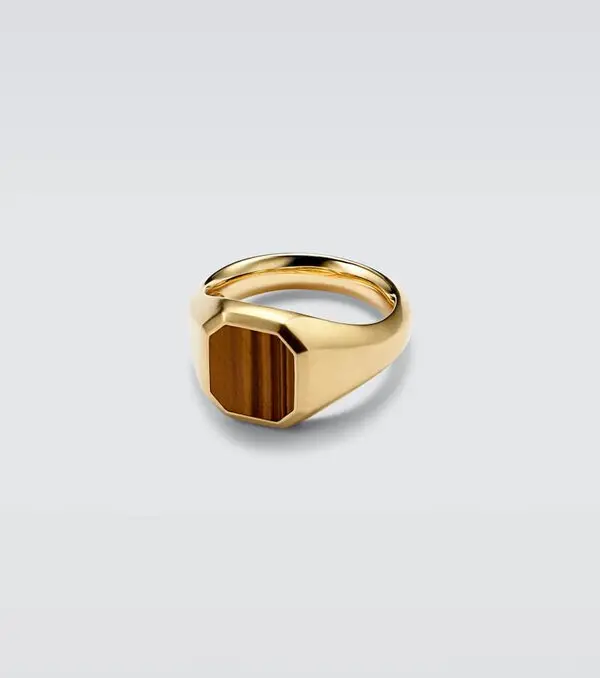 David Yurman Streamline 18kt Yellow And Tiger's Eye Ring