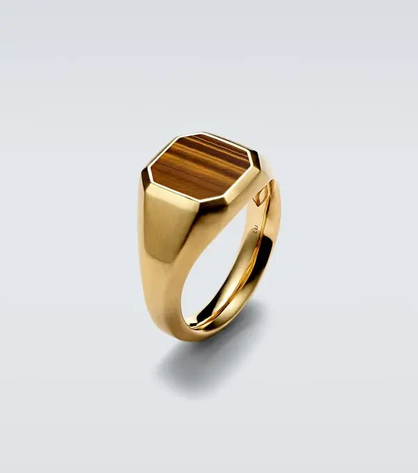 David Yurman Streamline 18kt Yellow And Tiger's Eye Ring