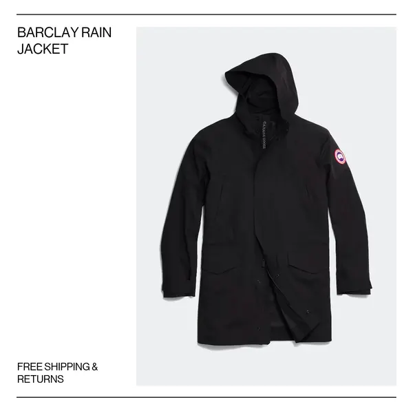 Canada Goose Barclay Rain Jacket - Black
