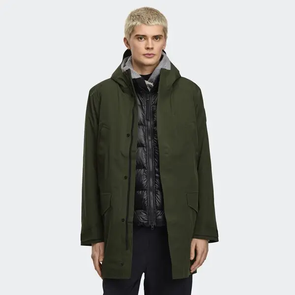 Canada Goose Barclay Rain Jacket Black Disc - Moss Khaki