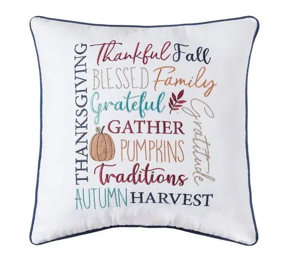 VALERIE PARR HILL Fall Font Pillow Valerie - One-color