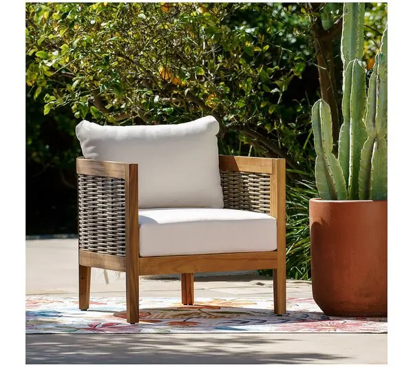 LINON Home Chaddsley Outdoor Brown Club Chair - One-color
