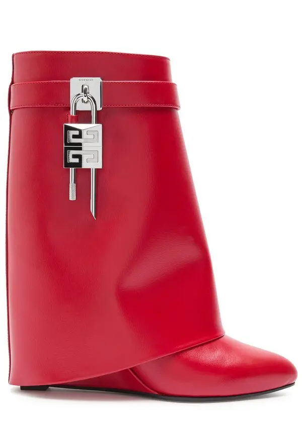 Givenchy Shark Lock 90 Leather Ankle Boots