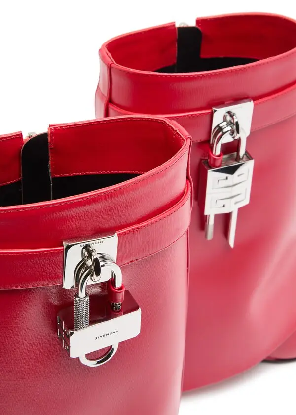 Givenchy Shark Lock 90 Leather Ankle Boots