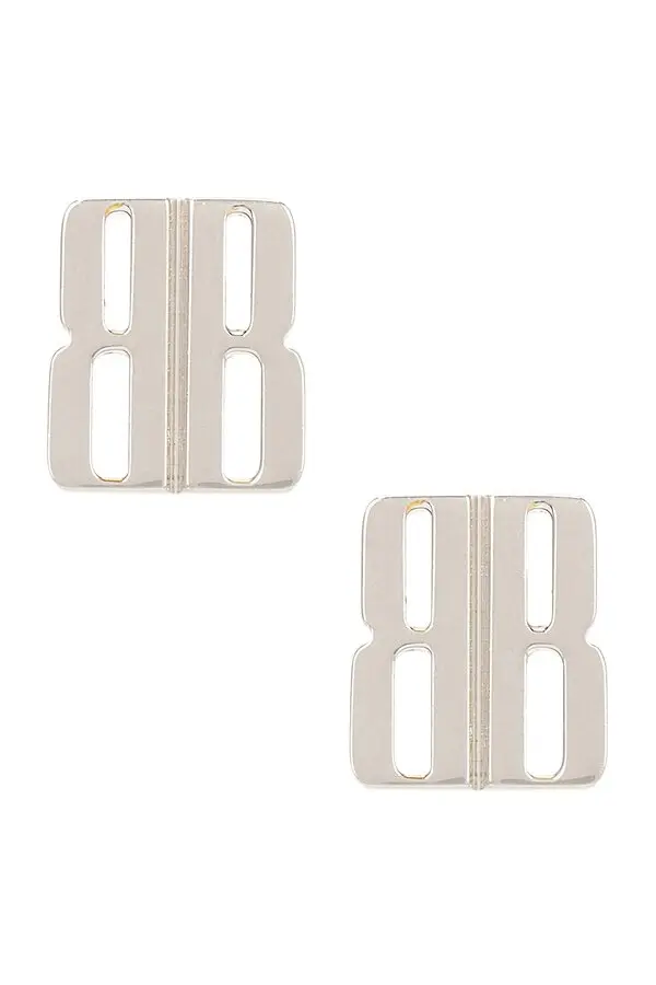 Balenciaga Nano Xs Stud Earrings - Silver