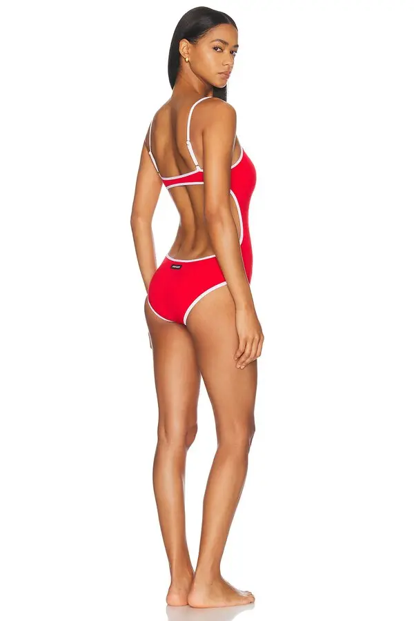 Miu Miu One-piece Swimsuit - Rosso & Bianco