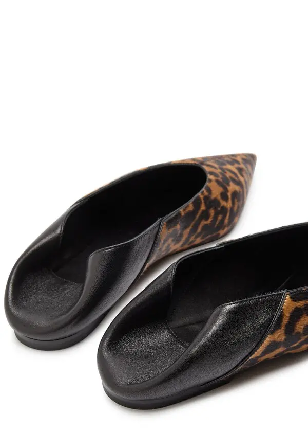 Saint Laurent Nour -print Flats - Leopard