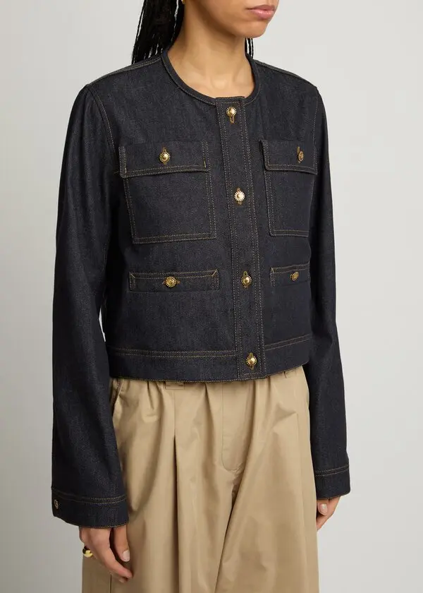 Moncler Tencin Stretch- Jacket - Denim
