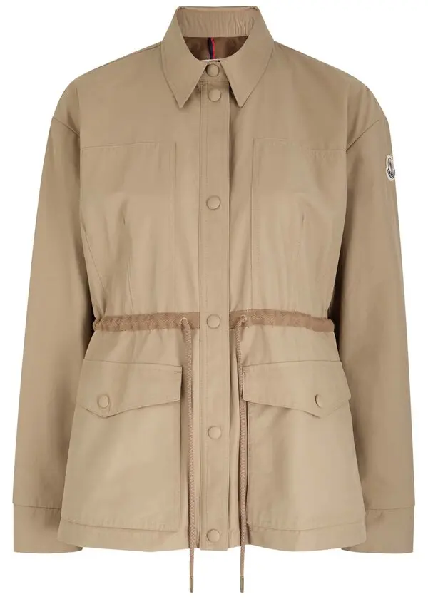 Moncler Saulon Cotton-blend Poplin Parka - Beige