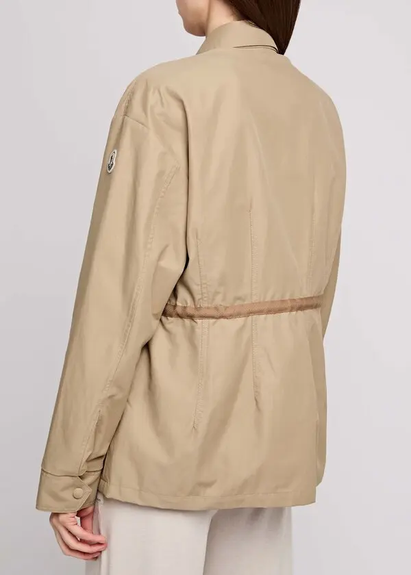 Moncler Saulon Cotton-blend Poplin Parka - Beige