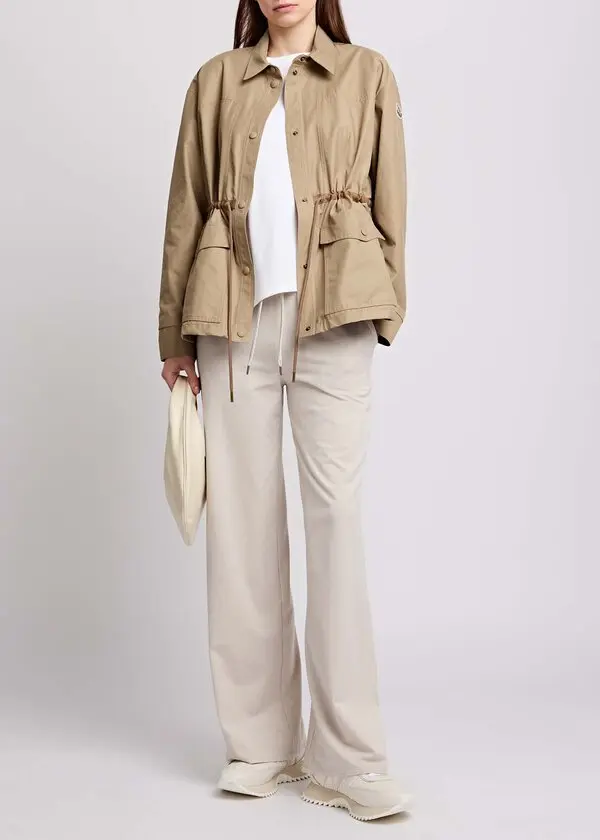 Moncler Saulon Cotton-blend Poplin Parka - Beige