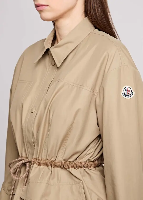 Moncler Saulon Cotton-blend Poplin Parka - Beige