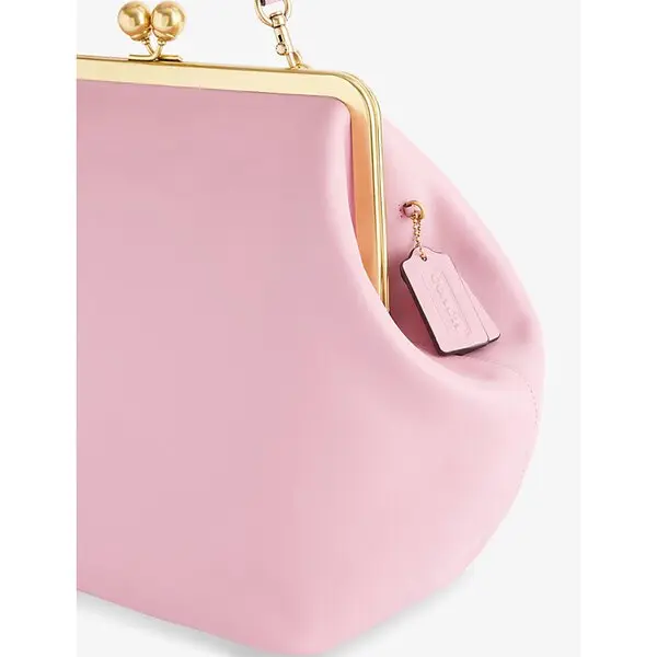 Coach Kisslock Frame Leather Bag - Rose | Editorialist