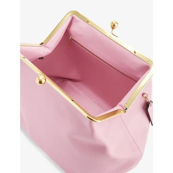 Coach Kisslock Frame Leather Bag - Rose | Editorialist