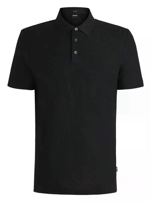 BOSS Cotton Polo Shirt - Black