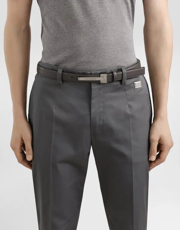 Dolce & Gabbana Calfskin Belt - Grey