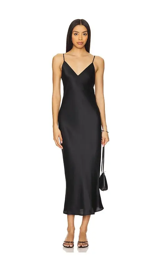 L'Agence Seridie Slip Midi Dress
