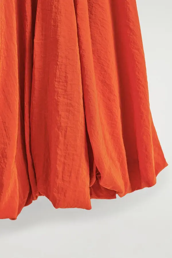 Cos Sleeveless Bubble-hem Midi Dress - Orange