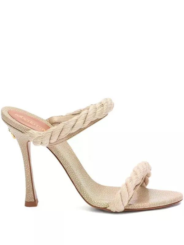 Roberto Cavalli Rope Detail Heeled Sandals