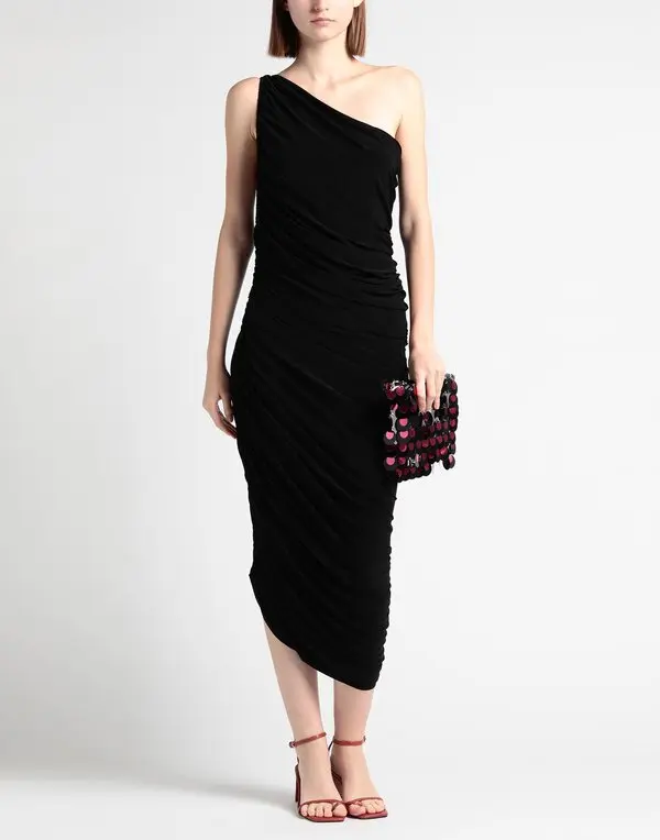 Norma Kamali One-shoulder Midi Dress - Black