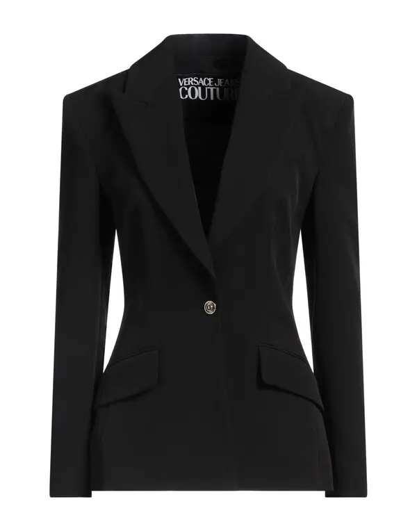 Versace Single-breasted Blazer With Appliqués And Half-belt
