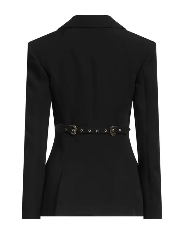 Versace Single-breasted Blazer With Appliqués And Half-belt
