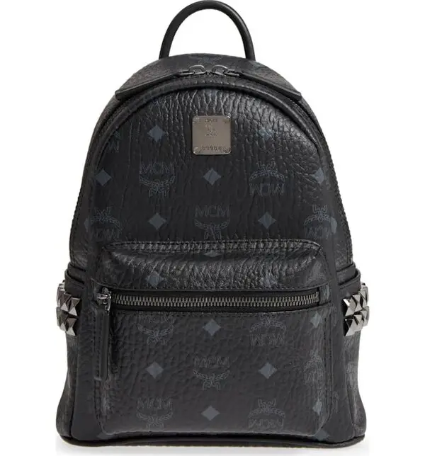 Mcm Stark Backpack Visetos Side Studs Mini - Black