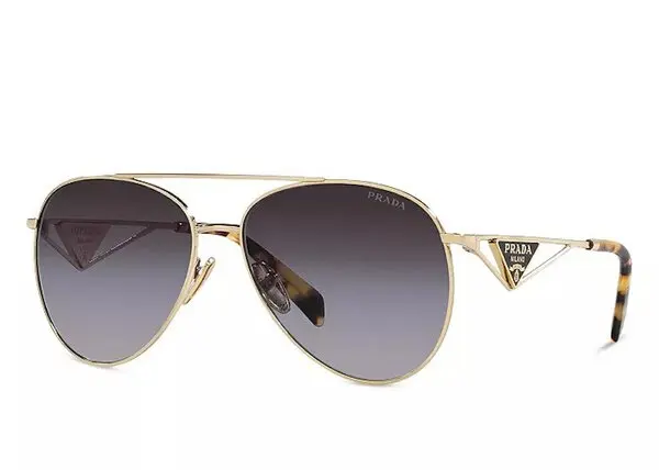 Prada Aviator Sunglasses - Gold/gray Gradient (spr73z Zvn/5d1)