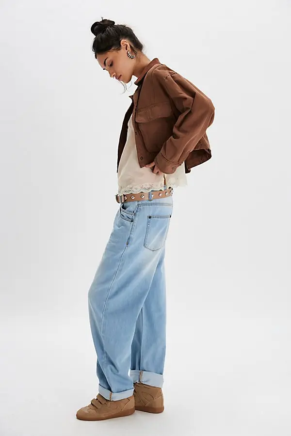 ONETEASPOON Low-waist Straight Jeans - Cool Blue
