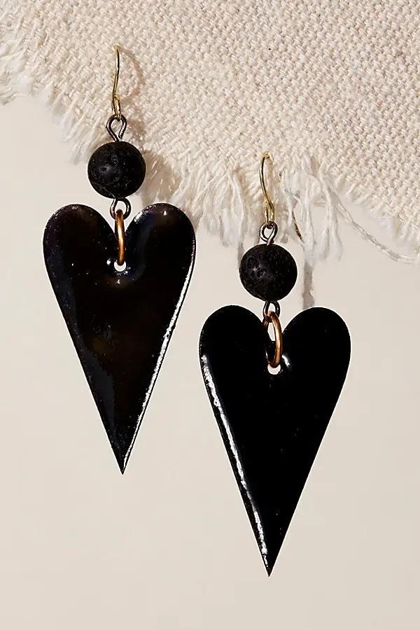 MICHELLE DARIN Lava Love Dangle Earrings - Black