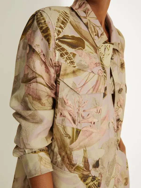 NEW YORK BOTANICAL GARDENS Nybg Linen Floral Utility Jacket