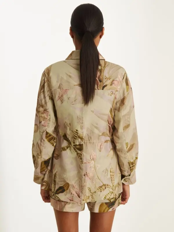 NEW YORK BOTANICAL GARDENS Nybg Linen Floral Utility Jacket