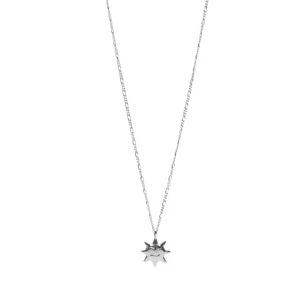 ALEC DOHERTY Better Days Sun Pendant Necklace - Silver