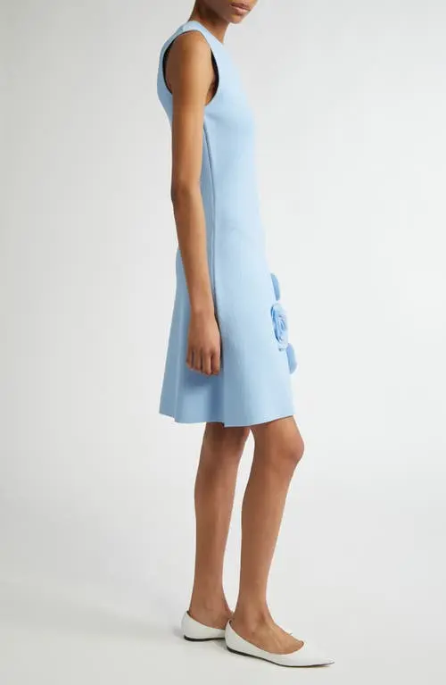 Lela Rose Penelope Rosette Embellished Milano Knit Dress In Powder Blue -  65% Off | Editorialist