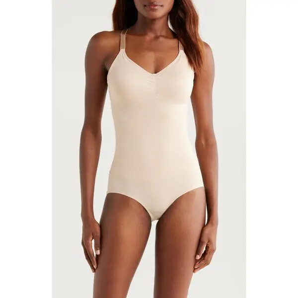 MIRACLESUIT® Comfy Curves Bodybriefer Shaper Bodysuit - Warm Beige