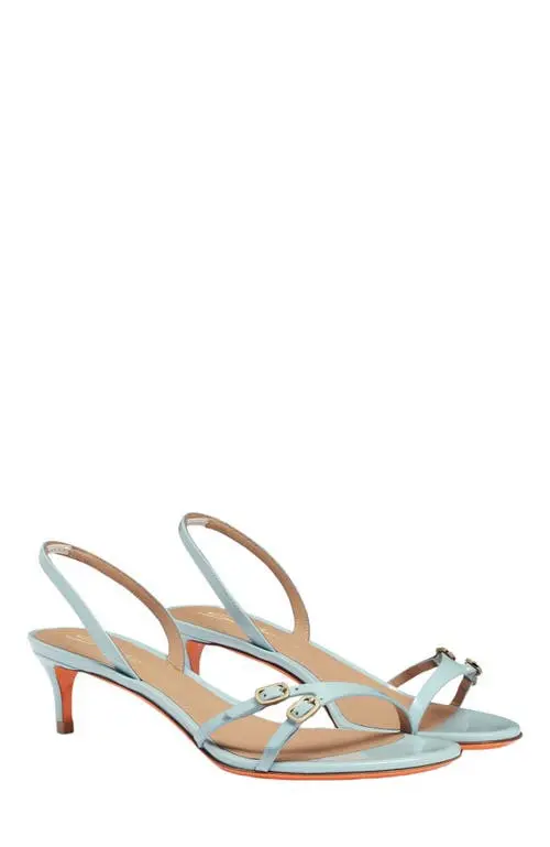 Santoni Patent Leather Mid-heel Sandals