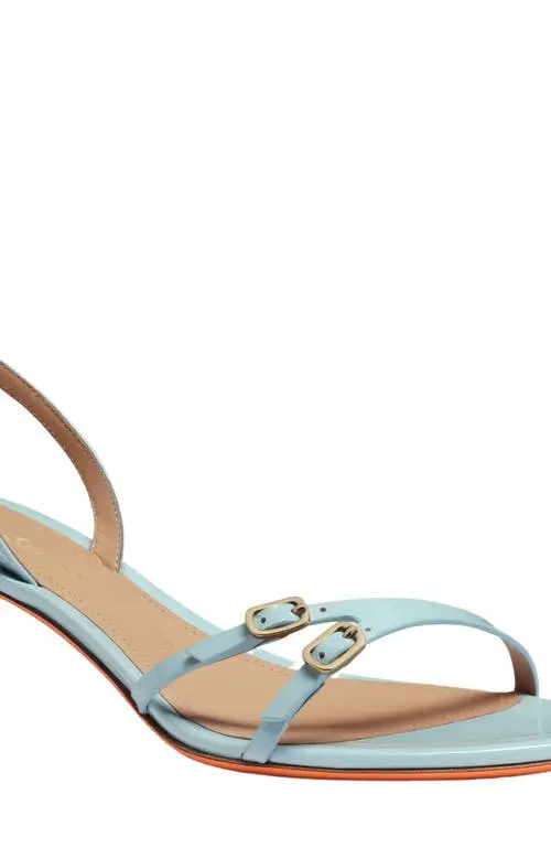 Santoni Patent Leather Mid-heel Sandals