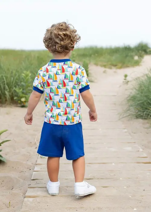 FLORENCE EISEMAN Sailboat Print T-shirt With Shorts