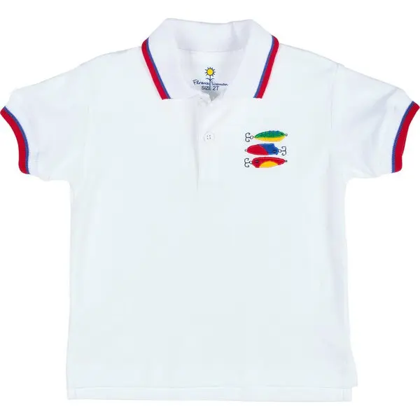 FLORENCE EISEMAN Knit Polo With Fishing Lures - White